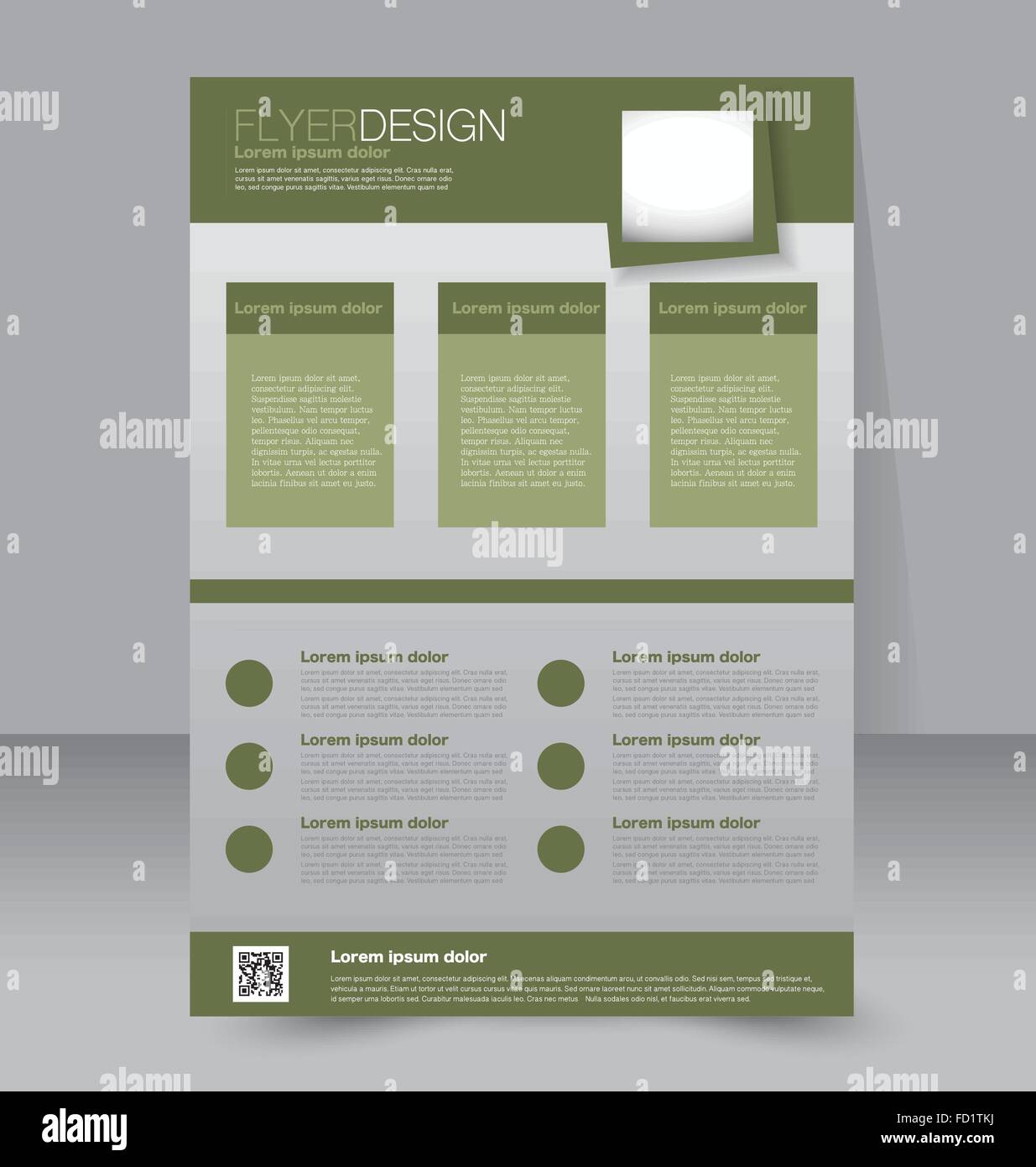 Flyer design template. Annual report cover. Brochure background Stock ...