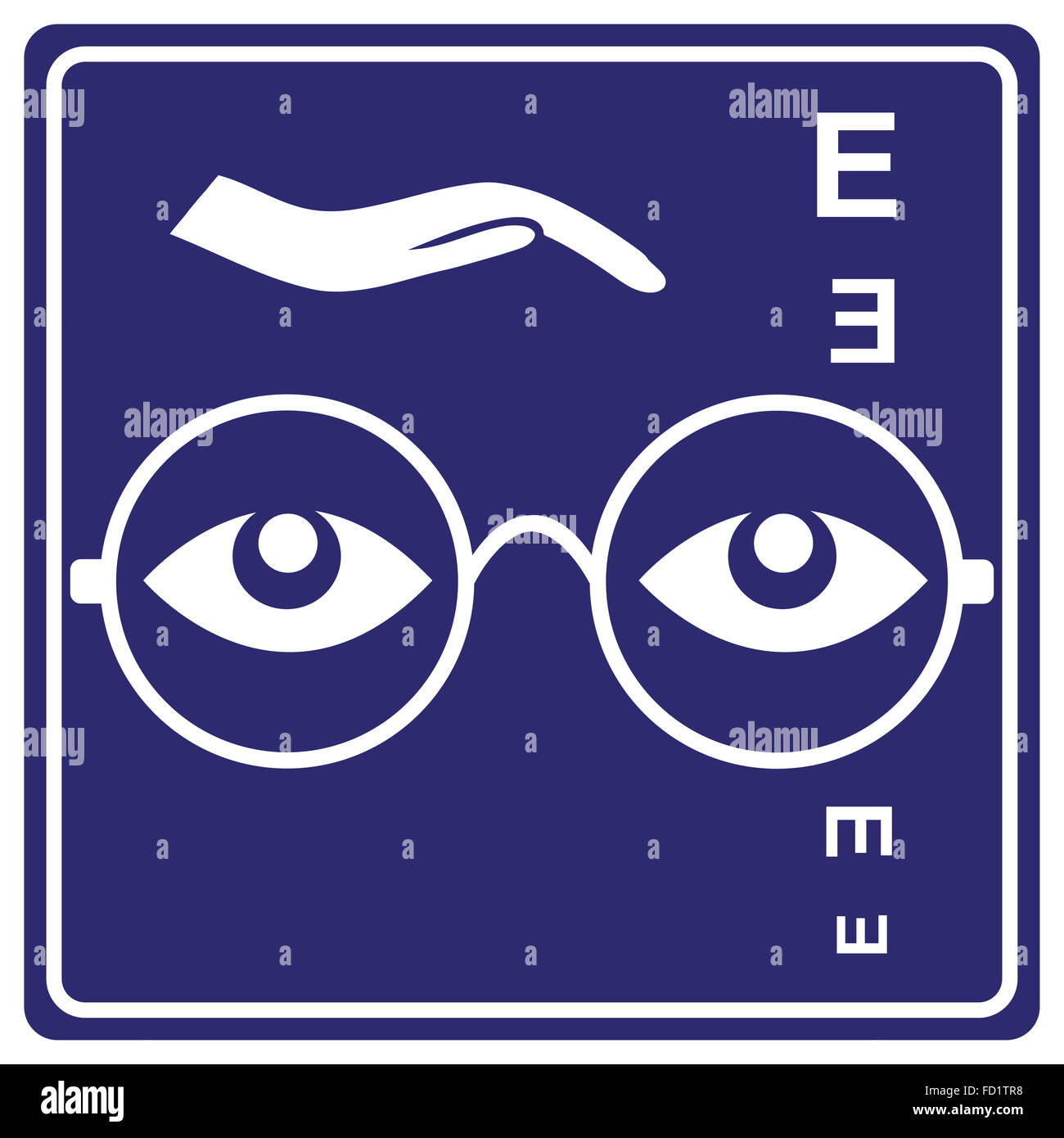 Eye test sign Cut Out Stock Images & Pictures - Alamy