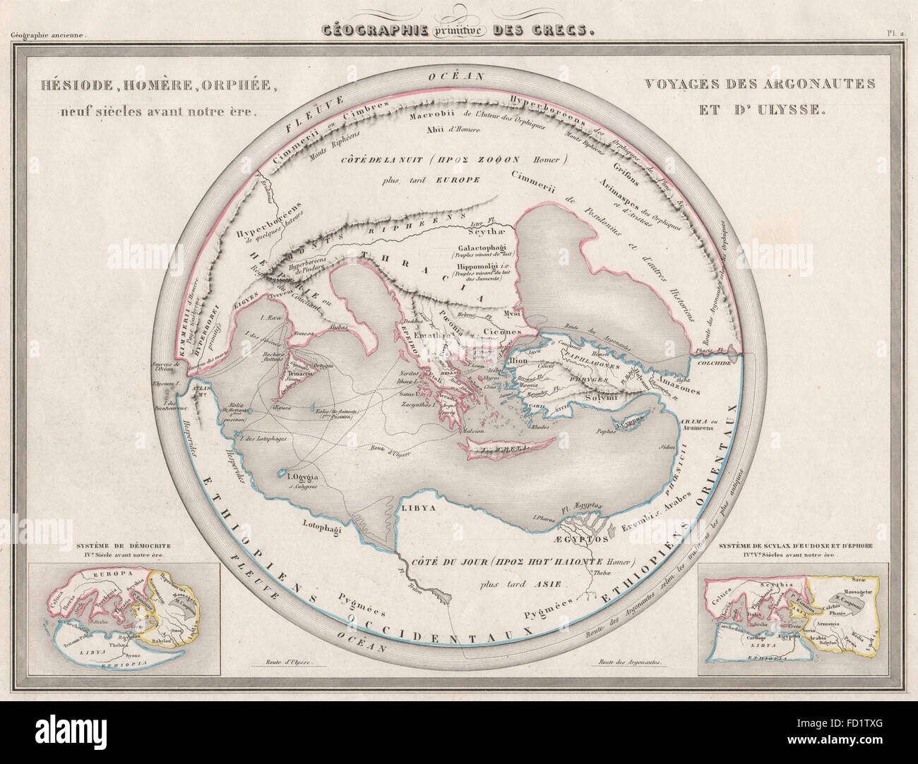 MEDITERRANEAN.Géographie Grecs. Argonauts Ulysses voyages .MALTE-BRUN ...