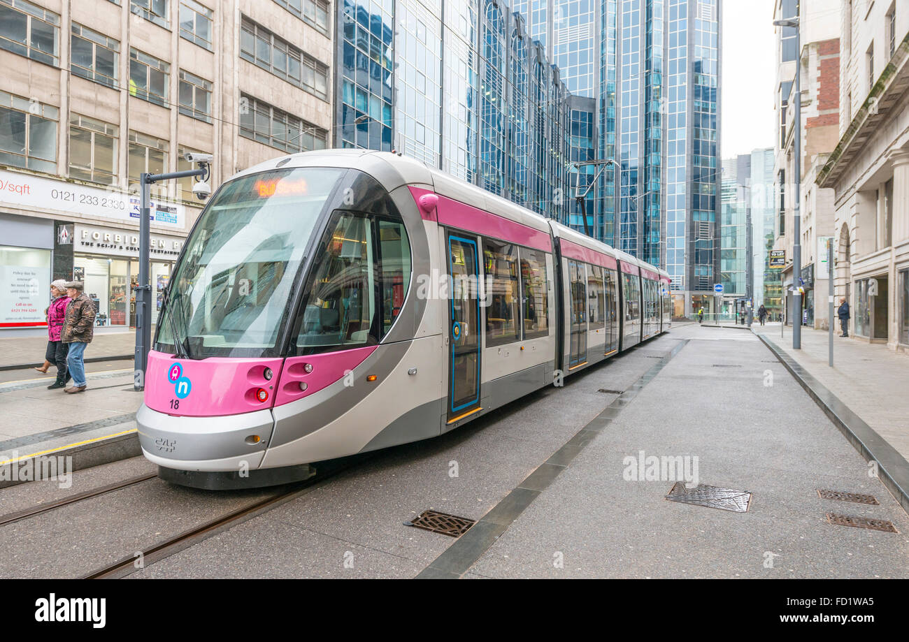 A tram in Birmingham, England, UK Stock Photo - Alamy