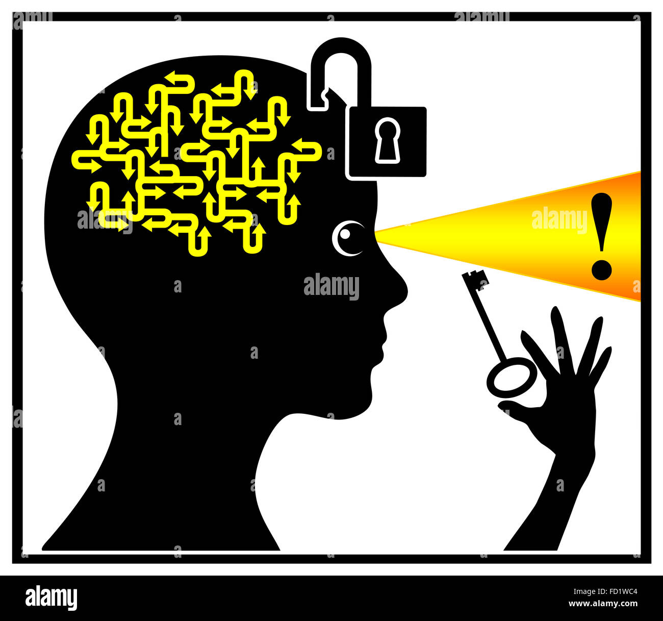 Unlock and activate your brain Stock Photo - Alamy Unlock and activate your brain Stock Photo - Alamy