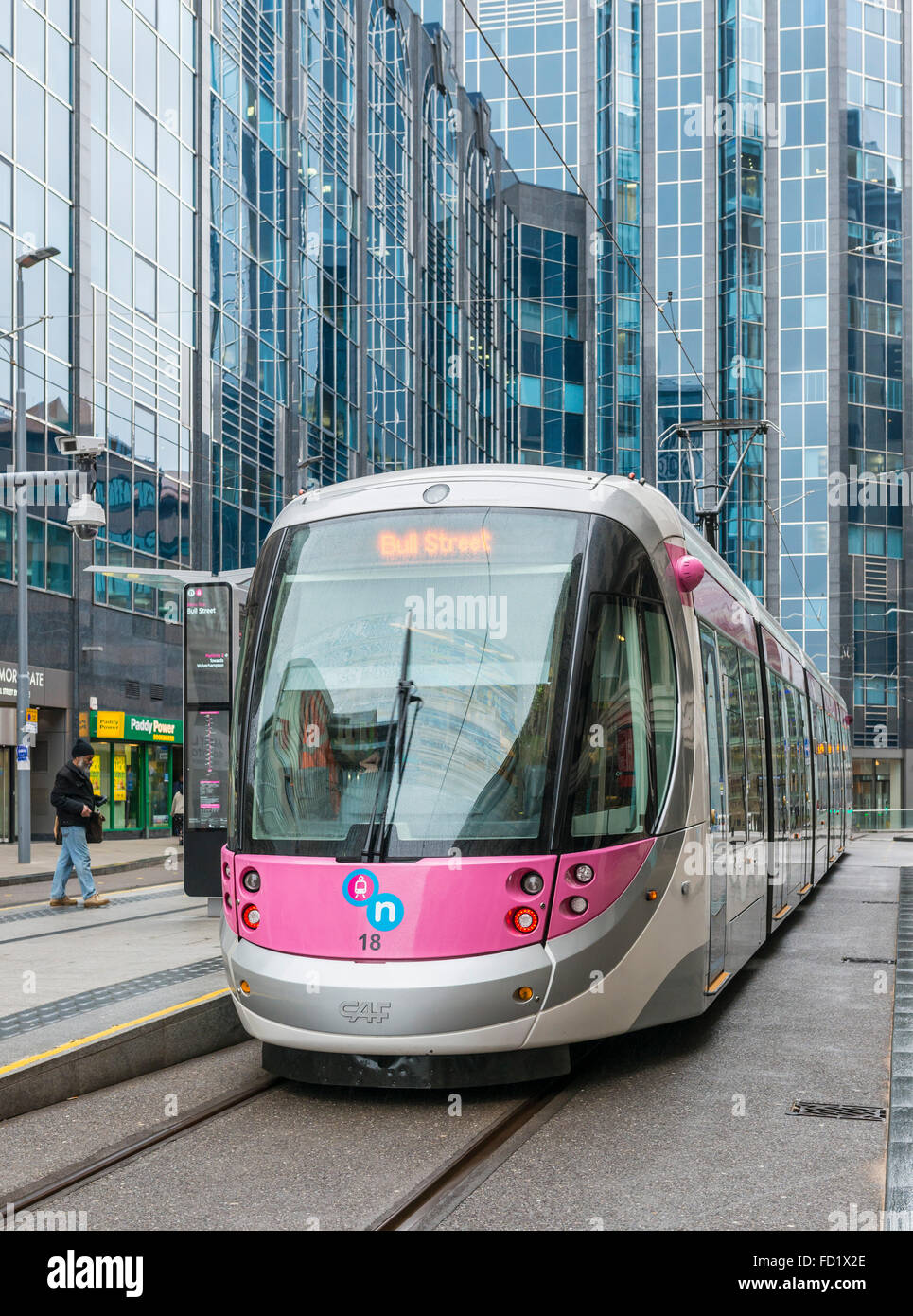 A tram in Birmingham, England, UK Stock Photo - Alamy