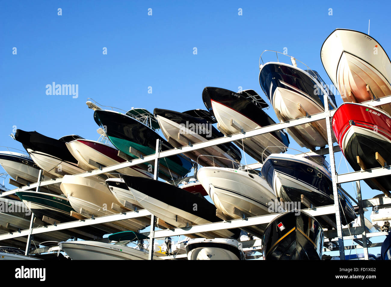Boat storage in Miami, FL Stock Photo - Alamy