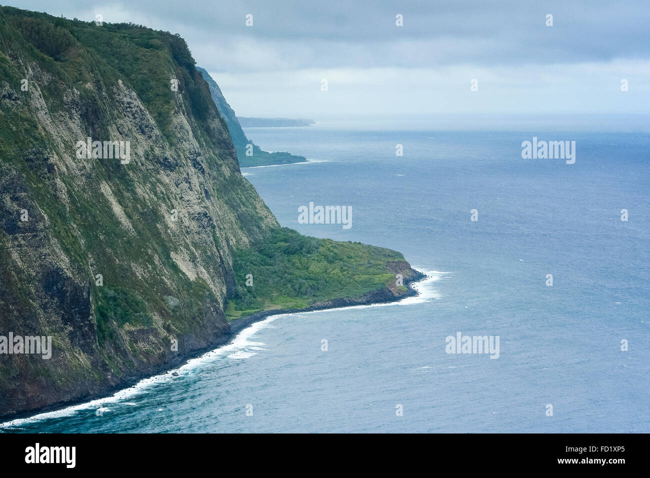 Big Island, Hawaii, USA. Aerial view of Waipio Valley Stock Photo - Alamy