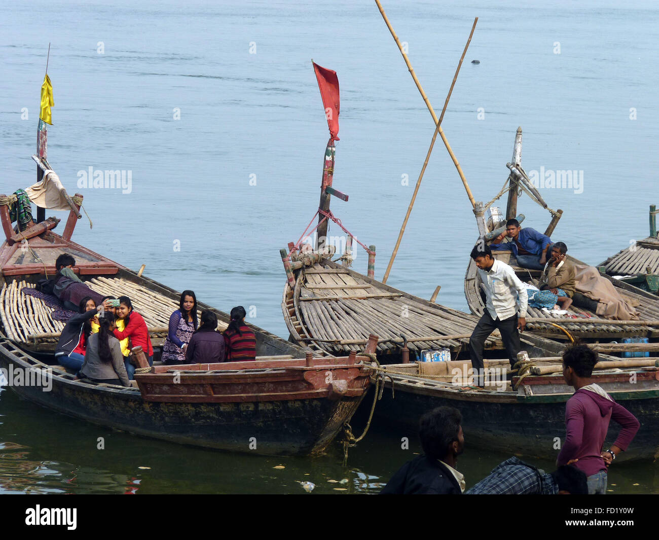 Tourists Boating in the Holy Ganges in Patna, India Stock Photo - Alamy