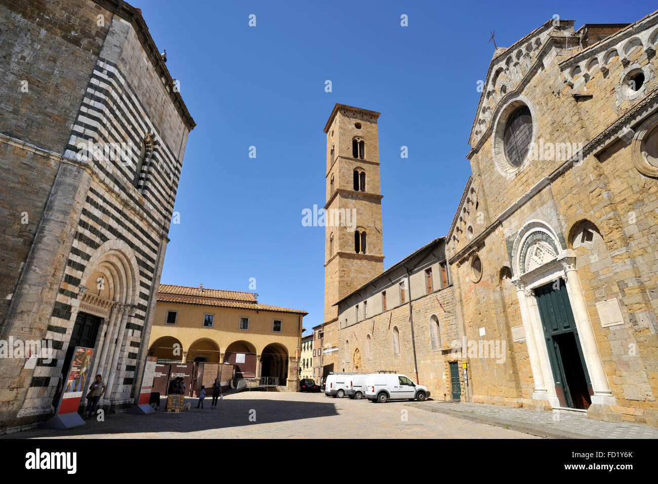 Baptistry and Cathedral, Volterra, Tuscany, Italy Stock Photo - Alamy