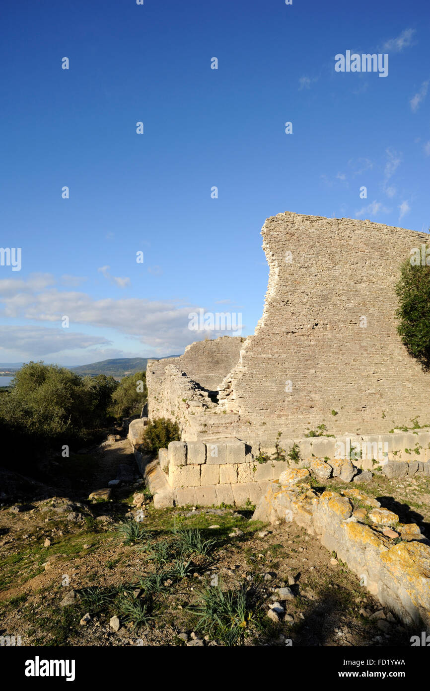 Italy, Tuscany, Argentario, Orbetello, Ansedonia, ruins of the ancient ...