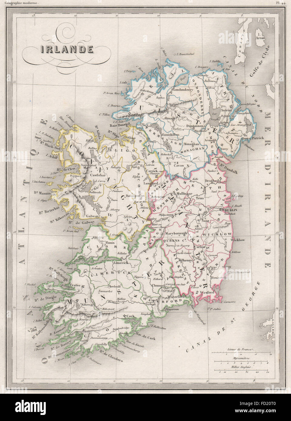Map of ireland provinces hi-res stock photography and images - Alamy