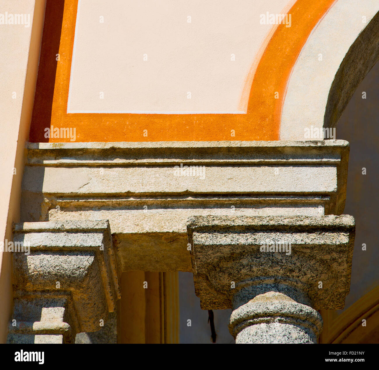 abstract old column in the country of europe italy and marble brick ...