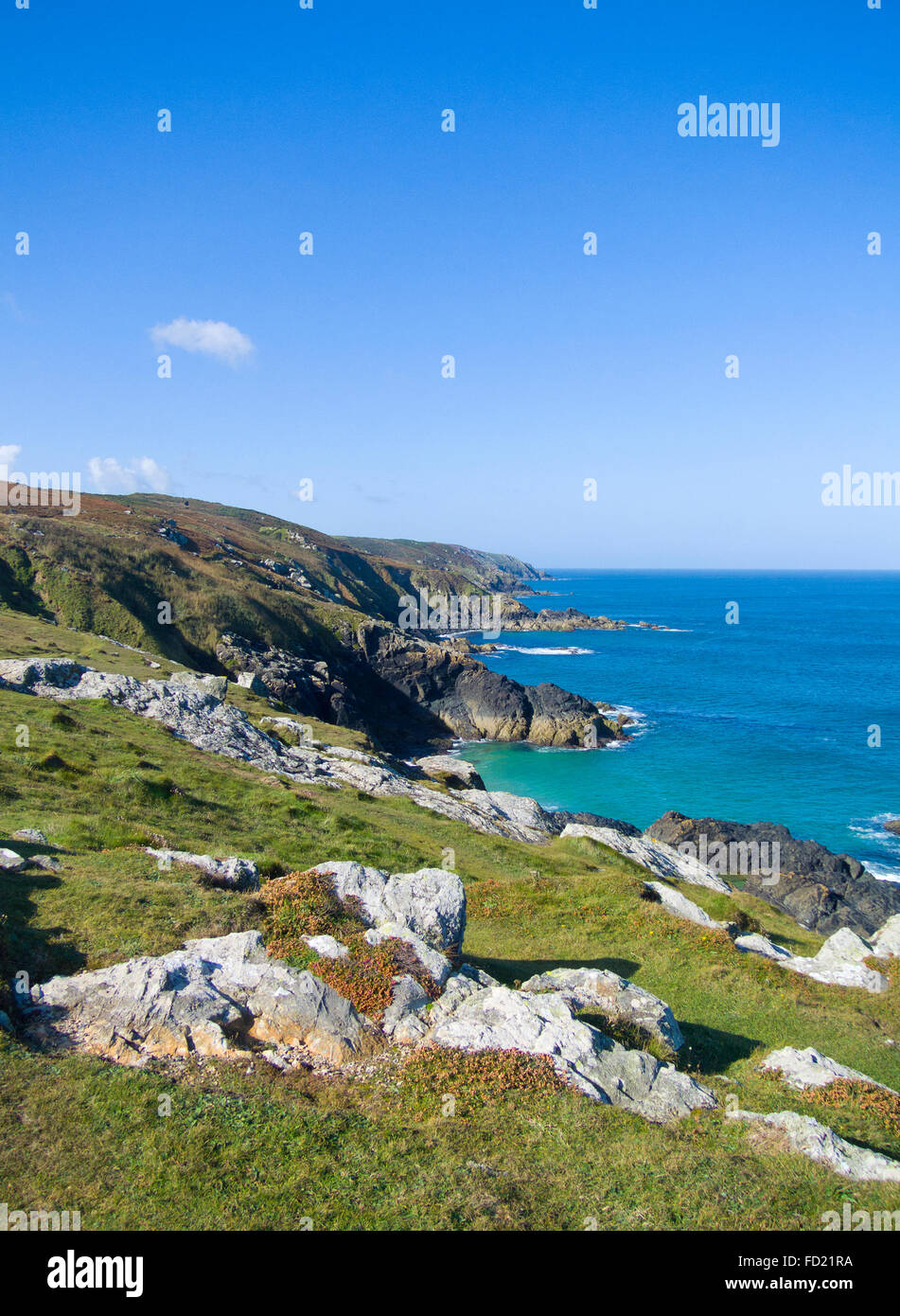 Clodgy Point Looking Towards Hor Point, Nr St Ives, Cornwall, UK in ...
