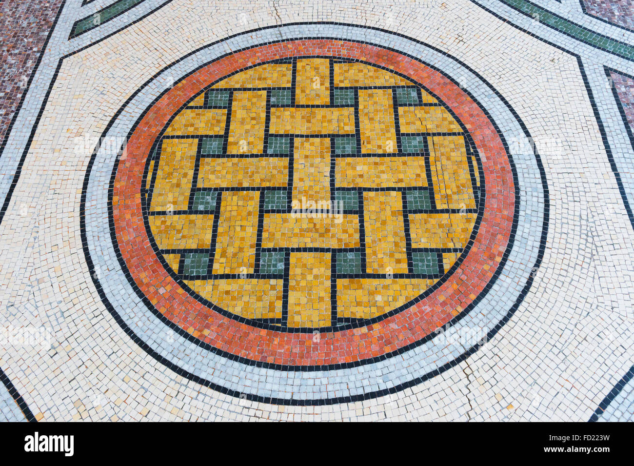 Detail of the mosaic pavement, Petit Palais, Paris, France, Unesco ...