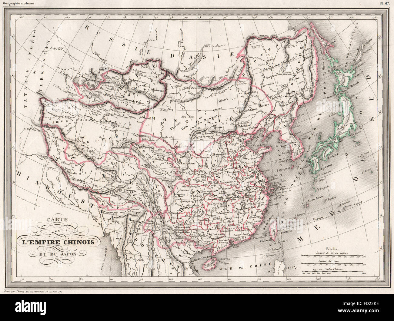 Japan map outline hi-res stock photography and images - Alamy