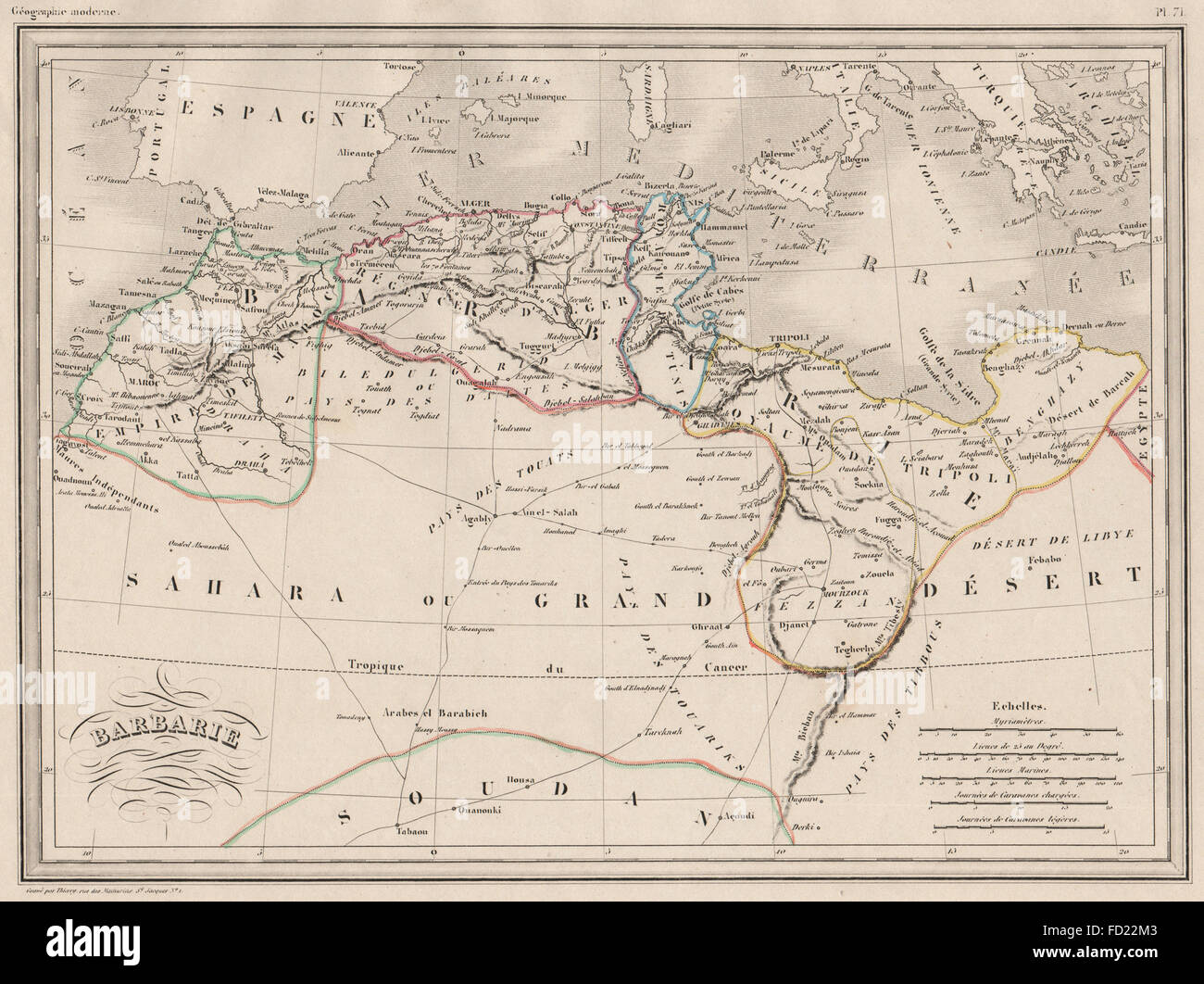 19th century map of morocco hi-res stock photography and images - Alamy