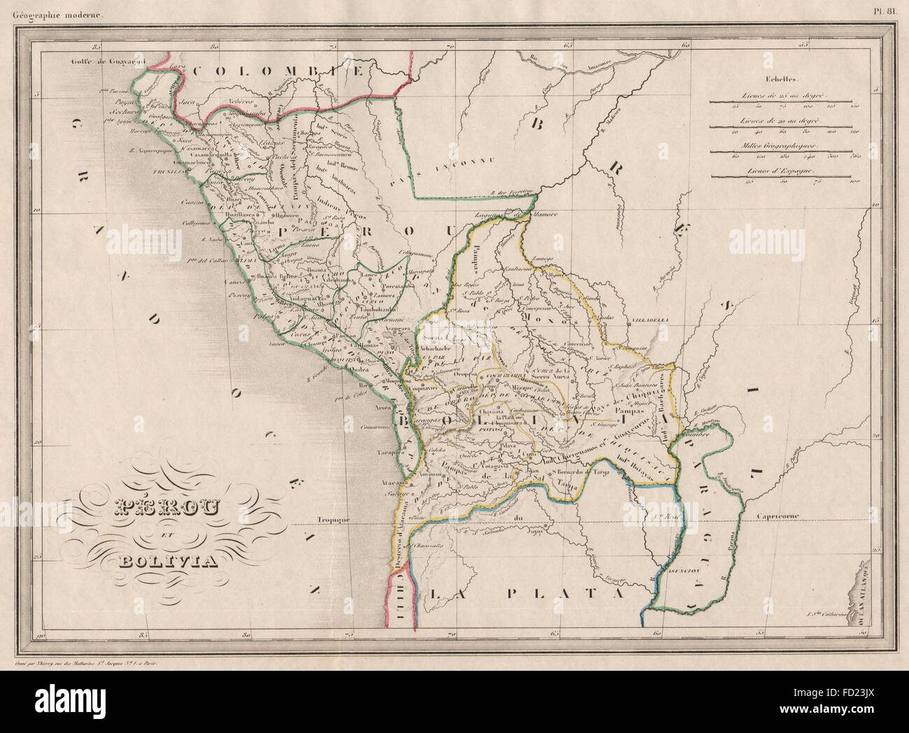 Map of bolivia hi-res stock photography and images - Alamy