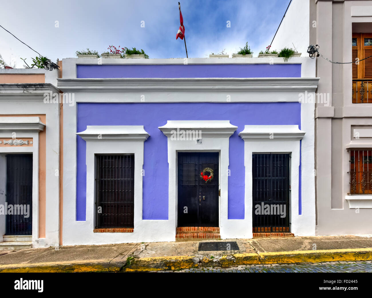 Classical colonial style architecture of San Juan, Puerto Rico Stock ...