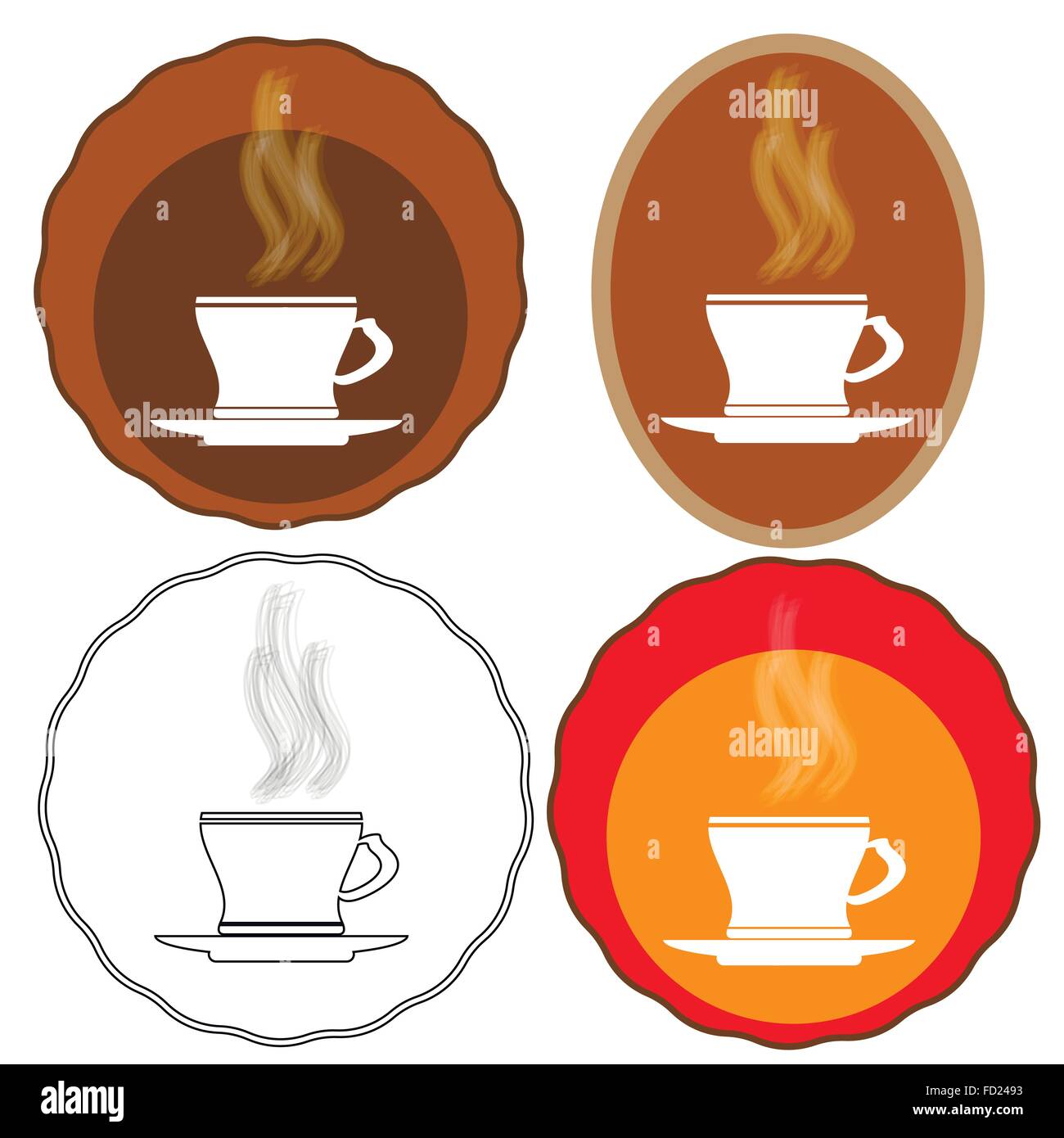 Cup of Coffee Icons Stock Vector Image & Art - Alamy