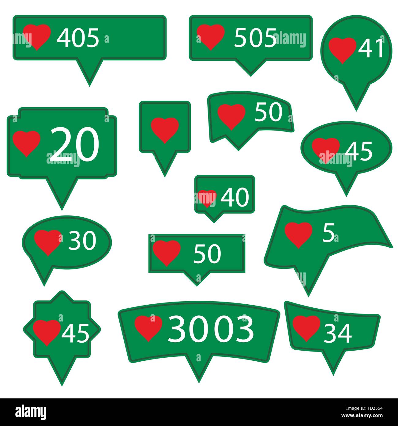 Set of Green Icons Stock Vector Image & Art - Alamy