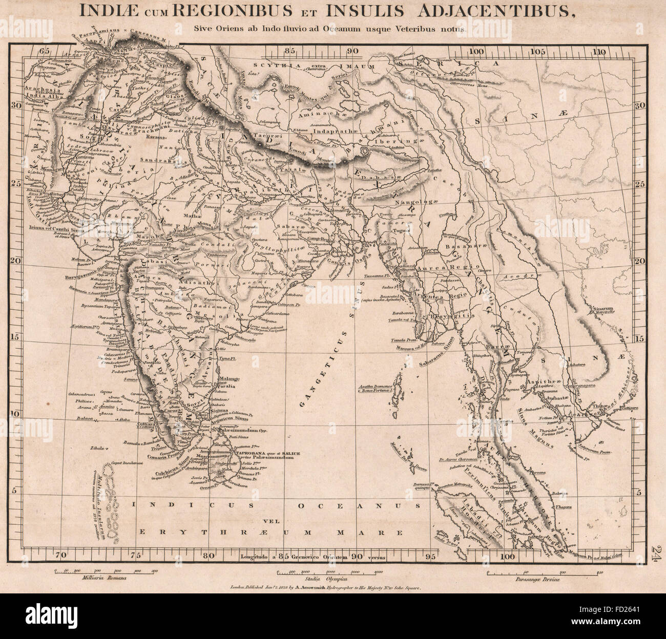 ANCIENT INDIA & INDOCHINA: India intra/extra Ganges. ARROWSMITH, 1828 ...