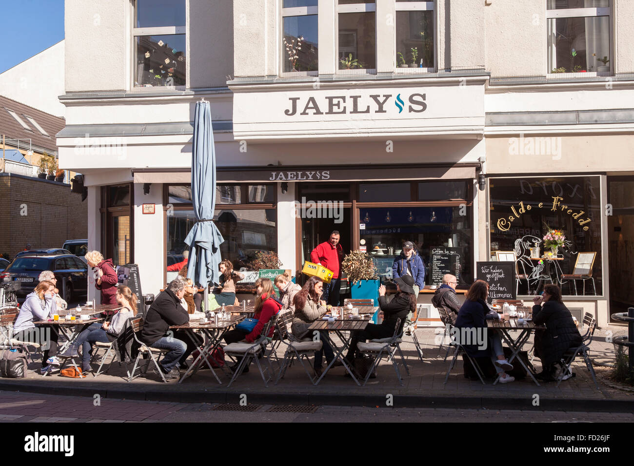 Europe, Germany, North Rhine-Westphalia, Cologne, Jaely's Cafe and ...