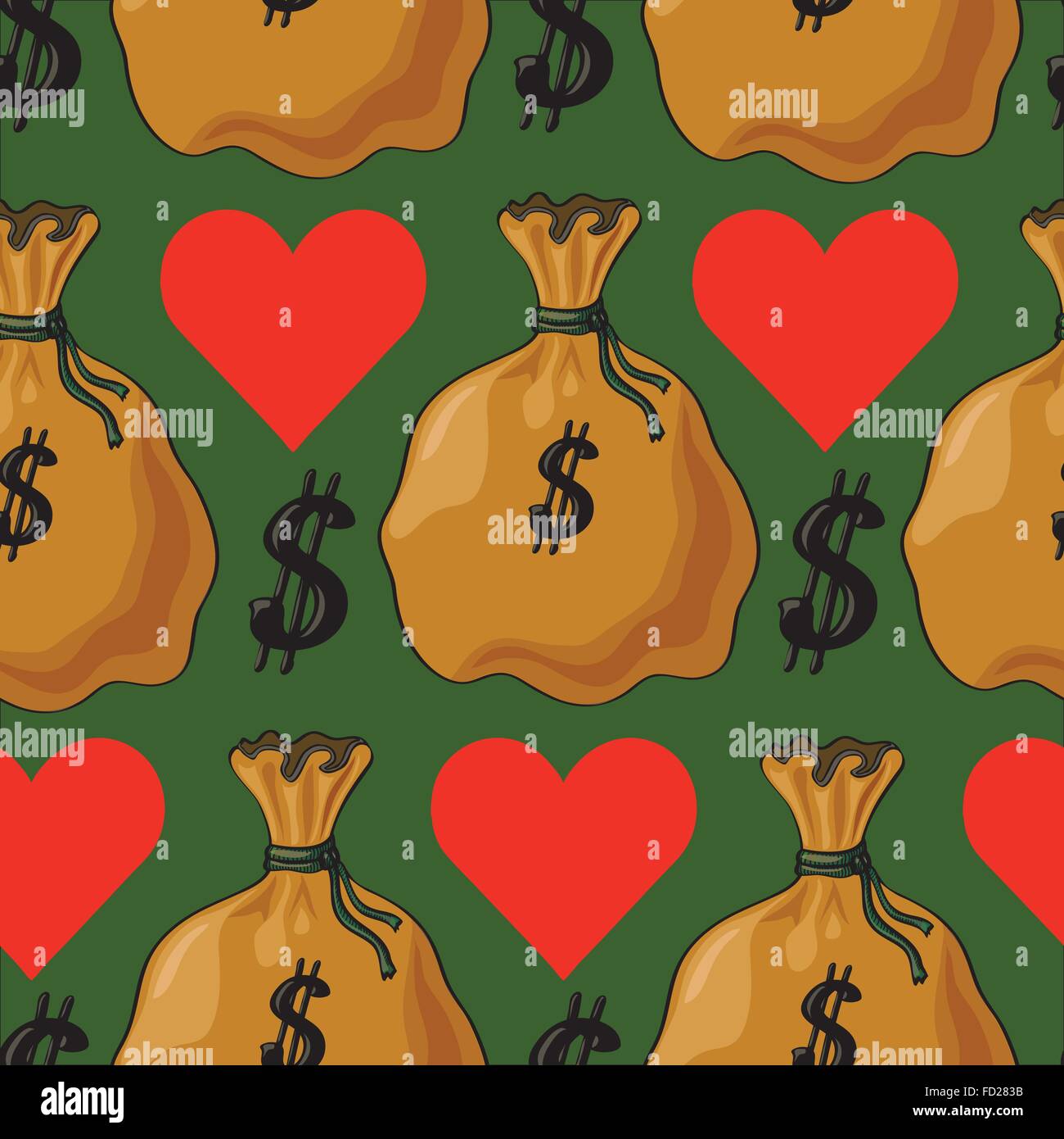 Seamless pattern with money Stock Vector Image & Art - Alamy