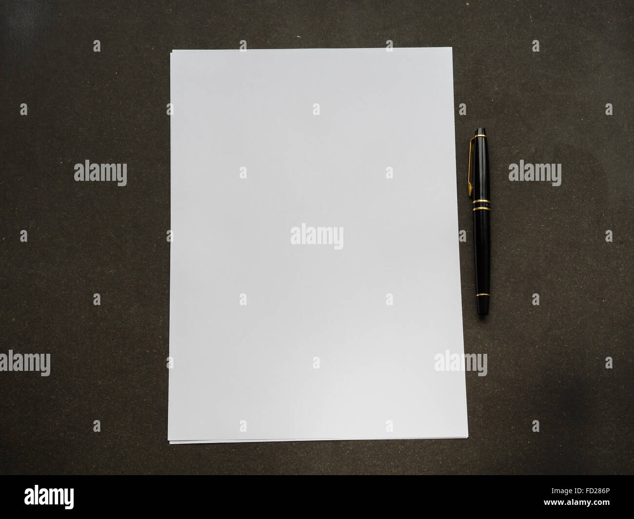 Staring at a white paper Stock Photo - Alamy