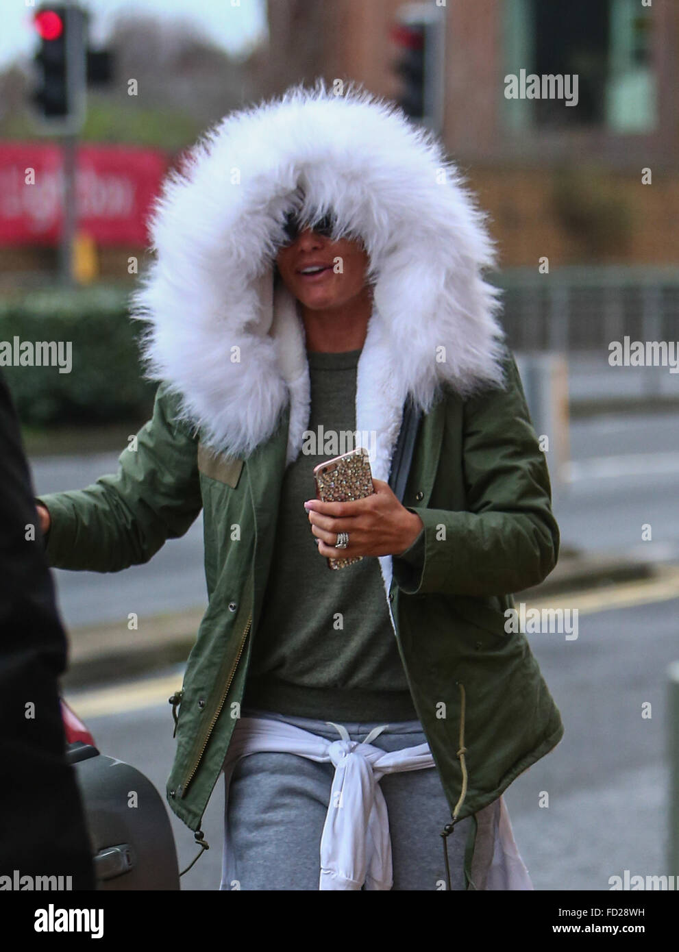 Katie Price arrives at the New Victoria Theatre in Woking for her last ...