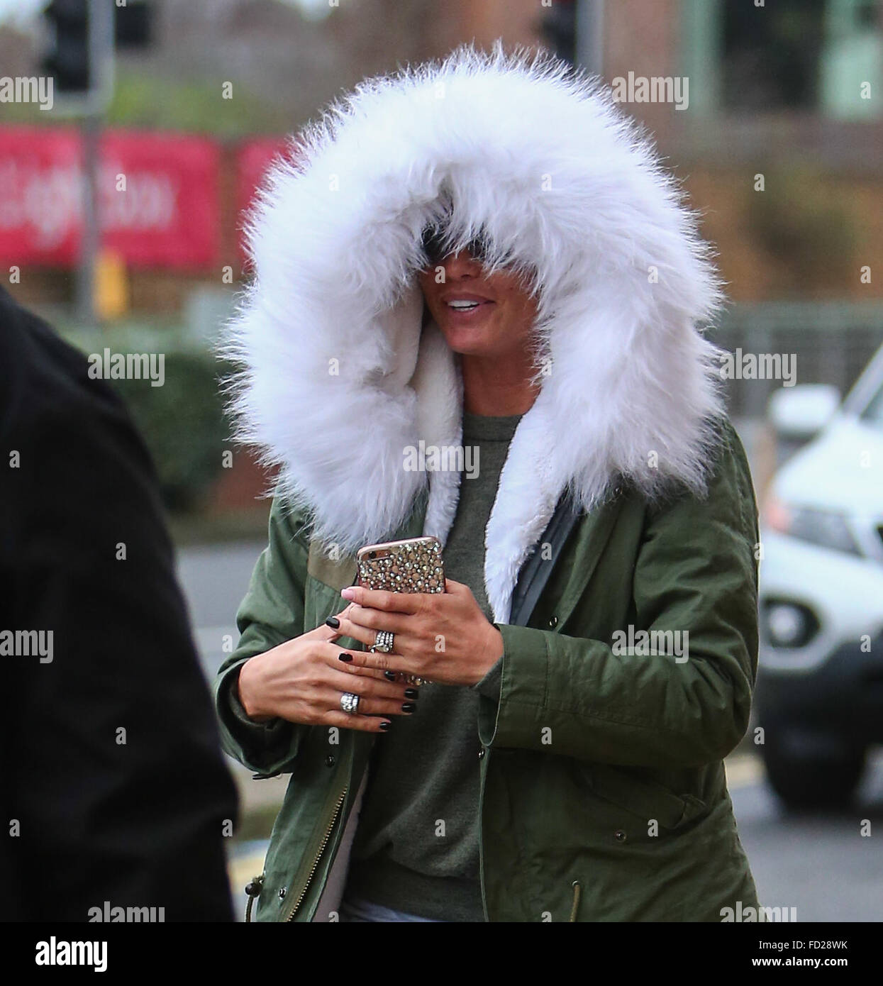 Katie Price arrives at the New Victoria Theatre in Woking for her last ...