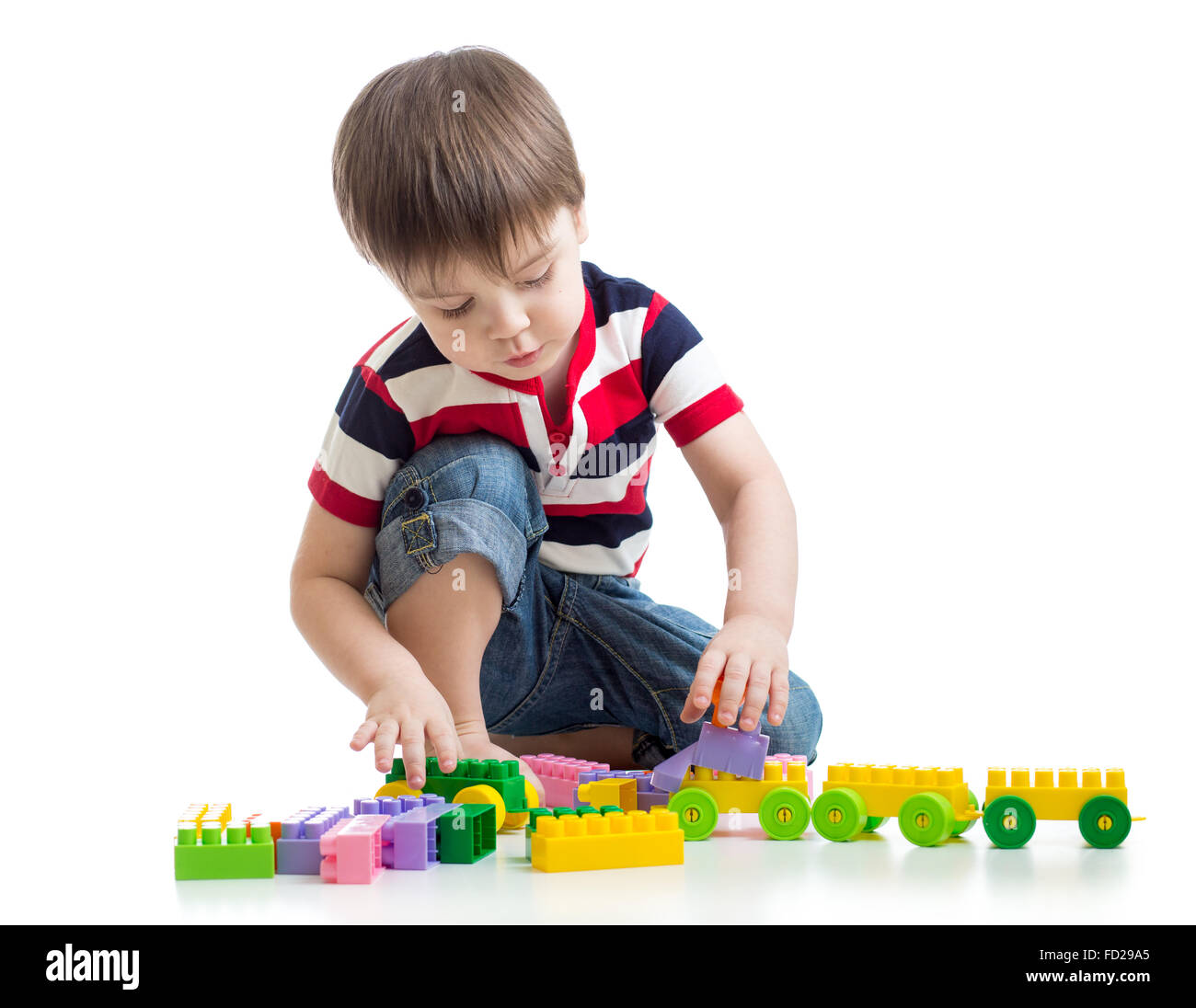 Child building blocks hi-res stock photography and images - Alamy