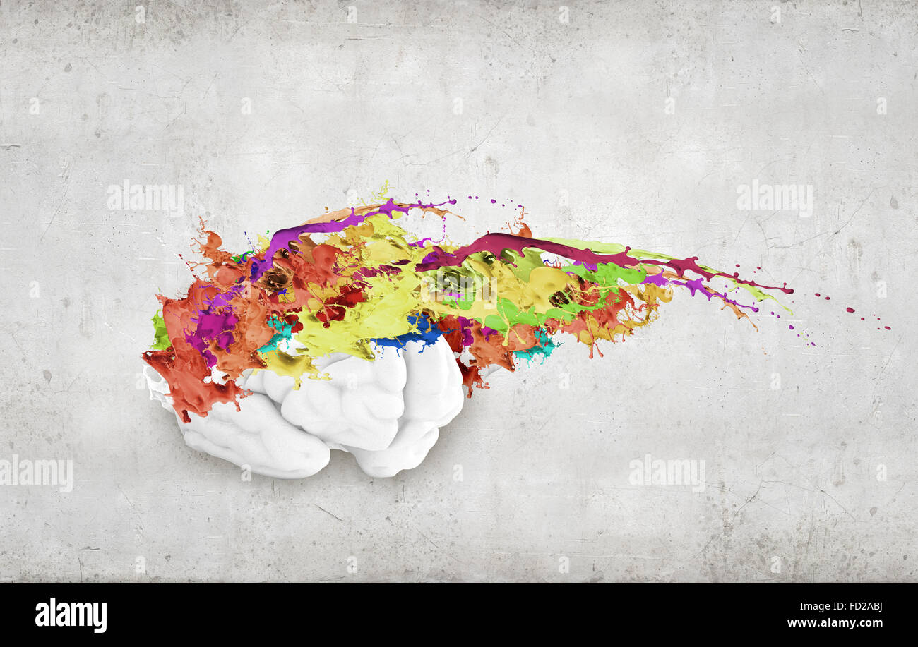 Colorful brain paint hi-res stock photography and images - Alamy
