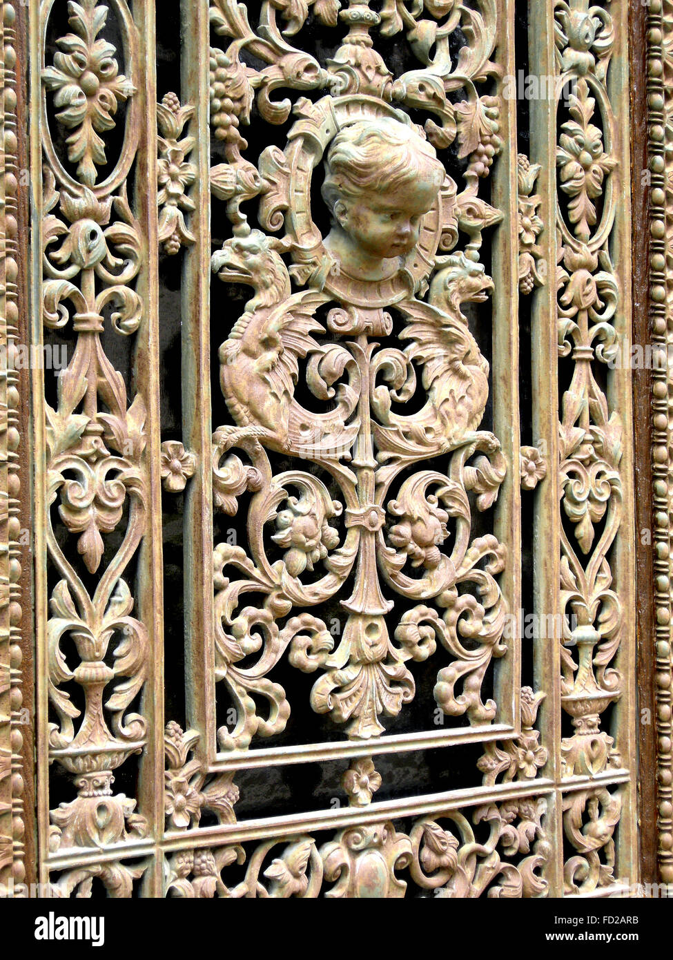 Oranate metal gate / decorative metal work Stock Photo - Alamy