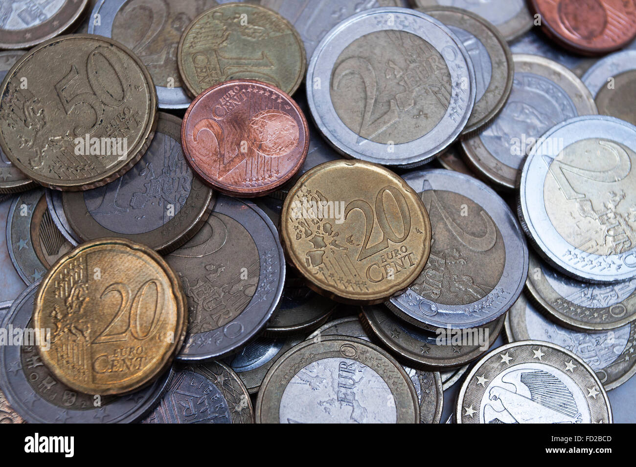 Detail of euro coin money, coins background. euro coins. cent coins ...