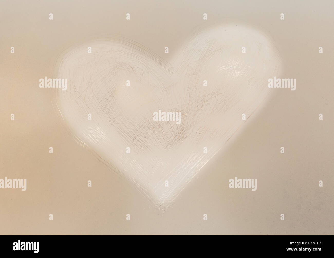 valentine drawing on frozen window Stock Photo - Alamy