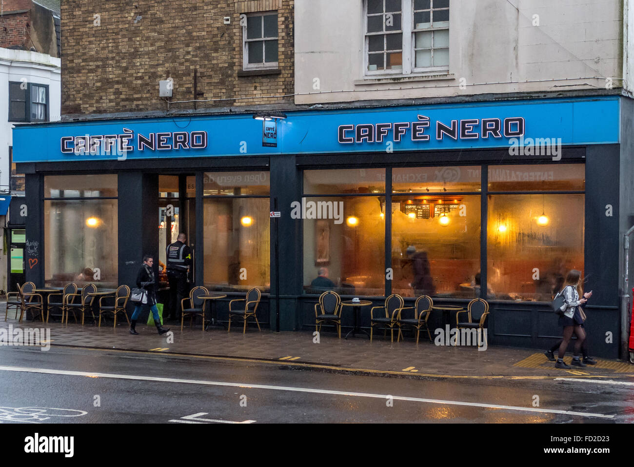 A branch of Caffe Nero on Western Road, Brighton Stock Photo - Alamy
