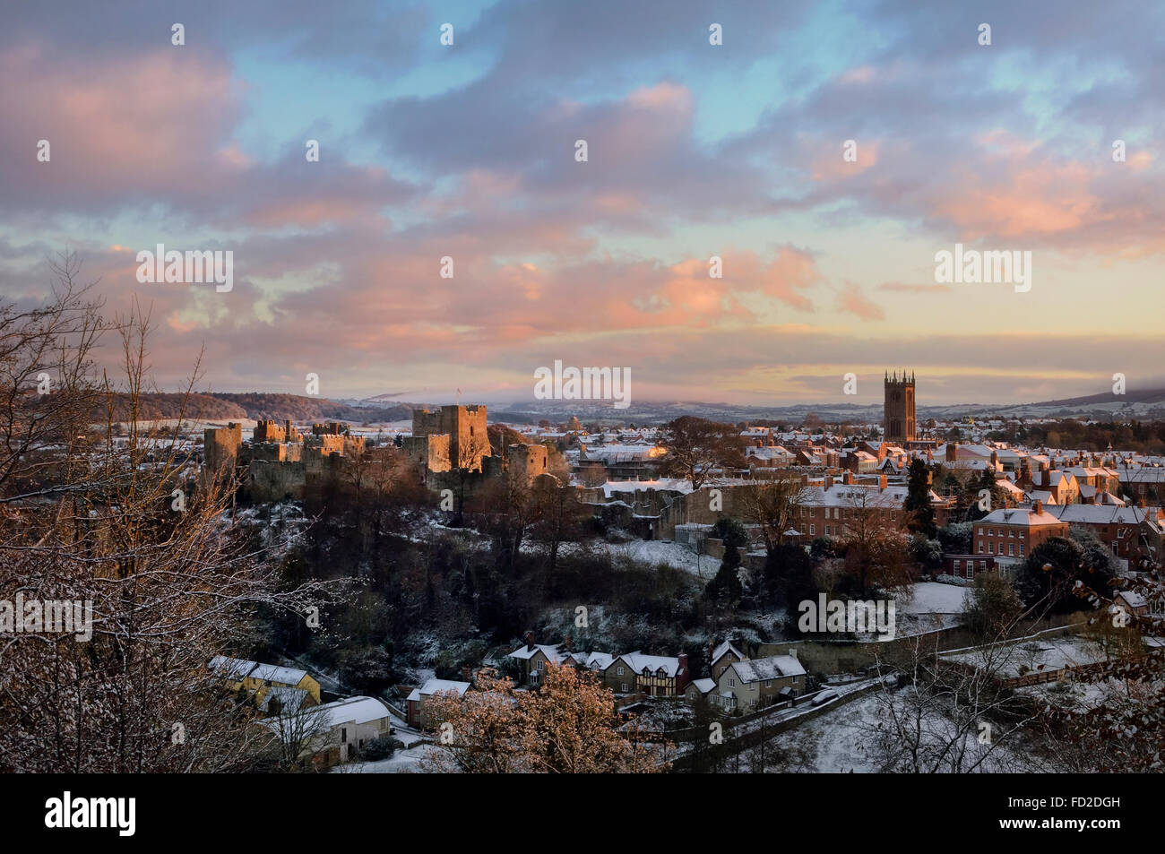 Ludlow uk snow hi-res stock photography and images - Alamy