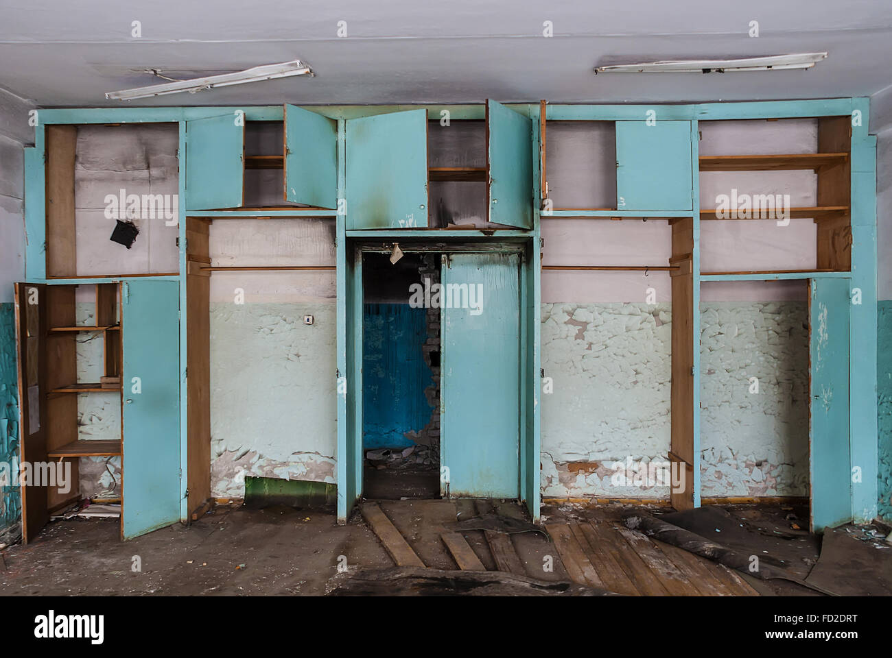 The office in the abandoned factory Stock Photo - Alamy