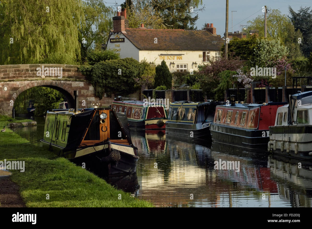 Shropshire Union Canal. Gnosall. Staffordshire. England. UK. Europe ...