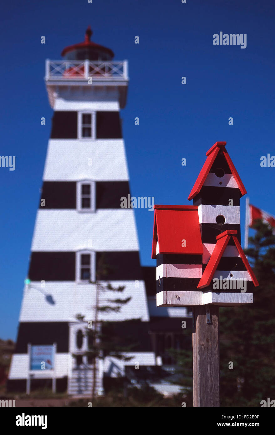 Lighthouse birdhouse,West Point Lighthouse,Cedar Dunes Provincial Park ...
