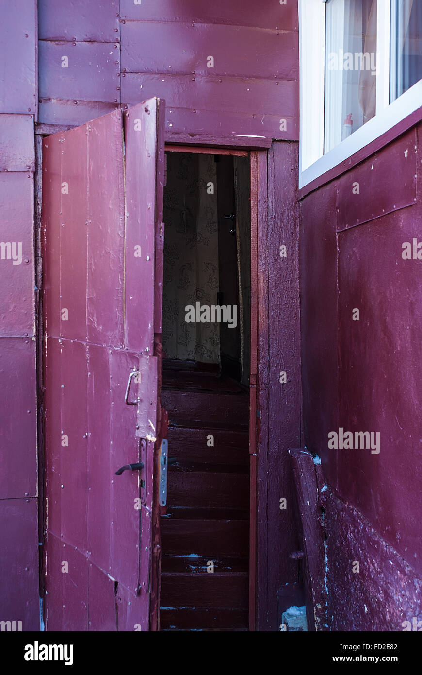 Door of village house Stock Photo - Alamy