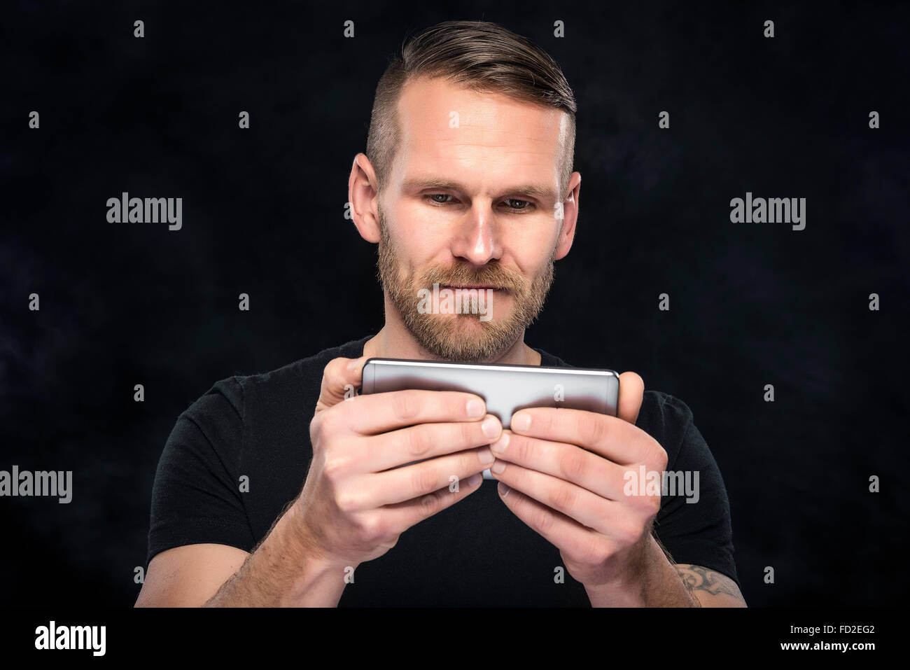 Man computer nerd tablet hi-res stock photography and images - Alamy