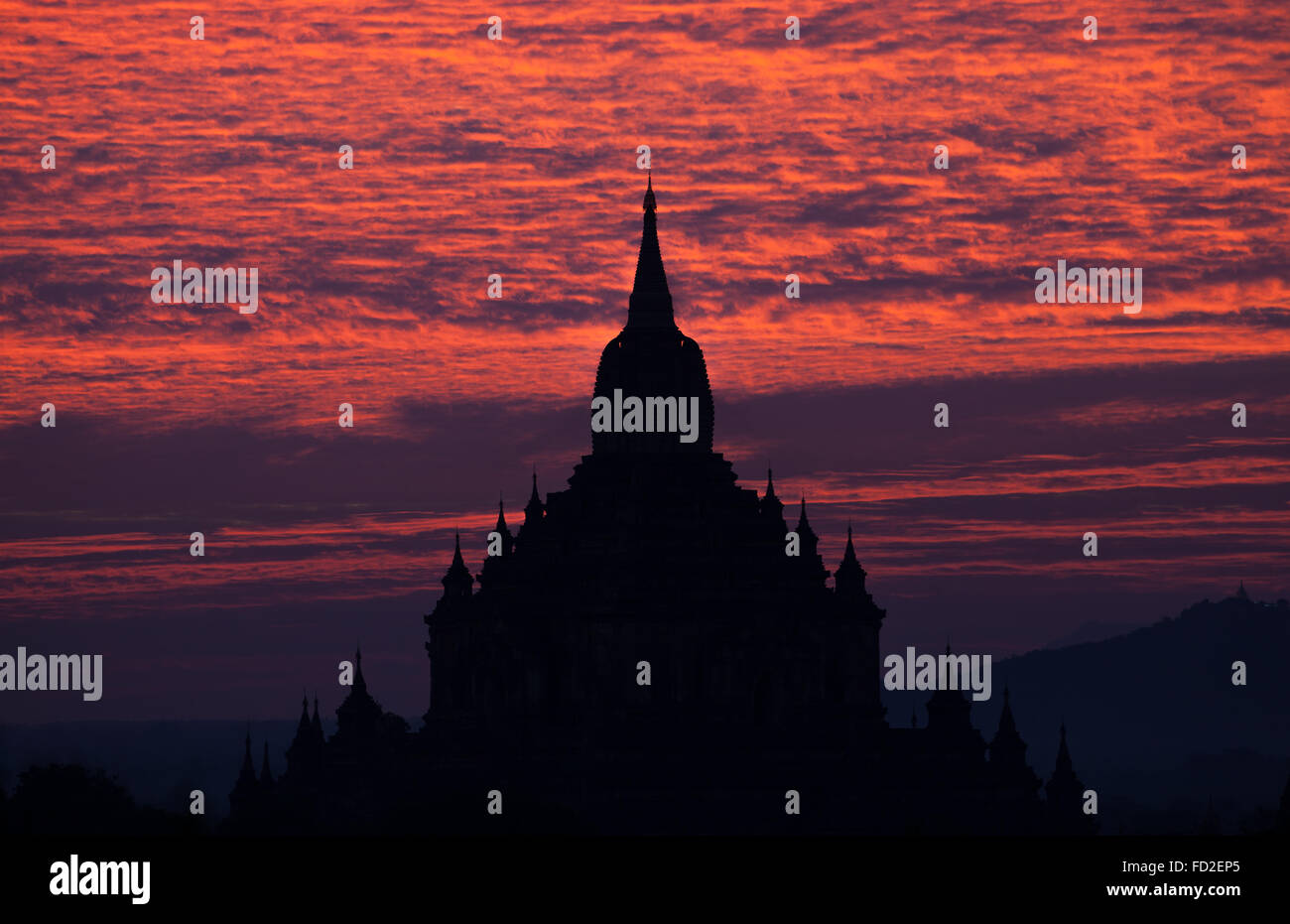 Abstract sunset Bagan, Burma (Myanmar Stock Photo - Alamy