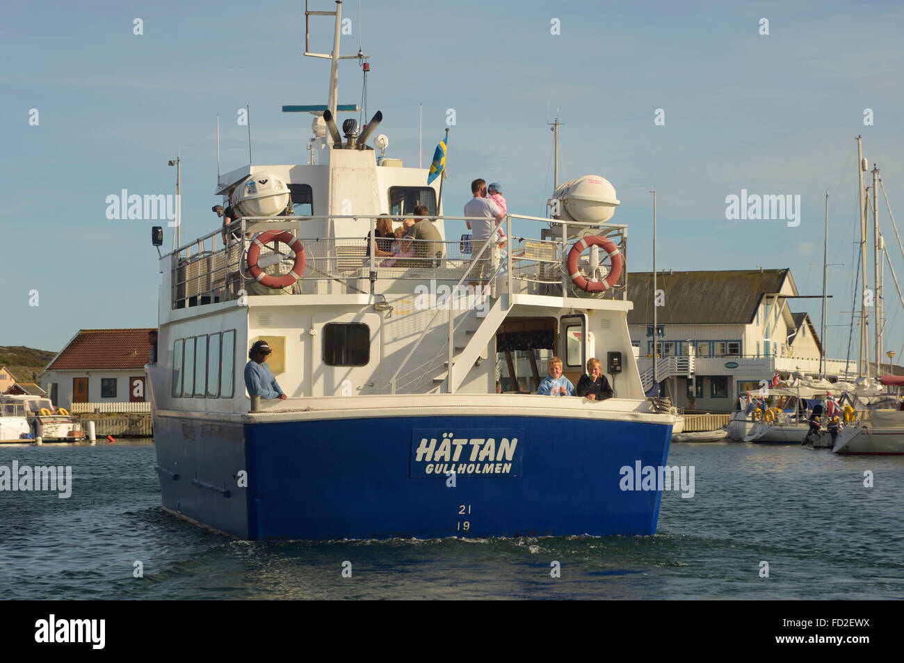 Passenger ferry. Gullholmen island. Bohuslän. Götaland. West Sweden ...