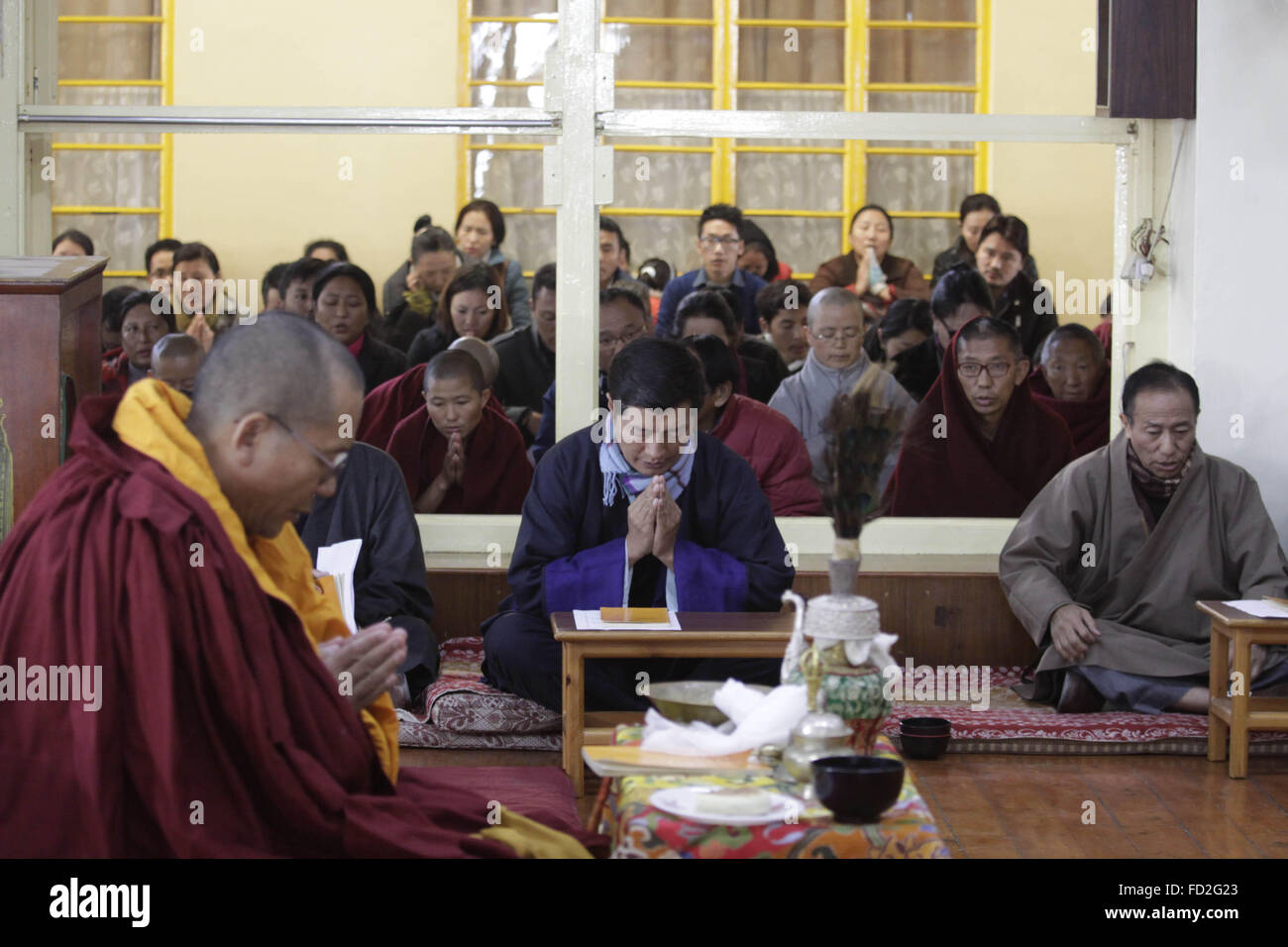 India. 27th Jan, 2016. Tibetan priminister Dr. Lobsang Sangay ( 2nd ...