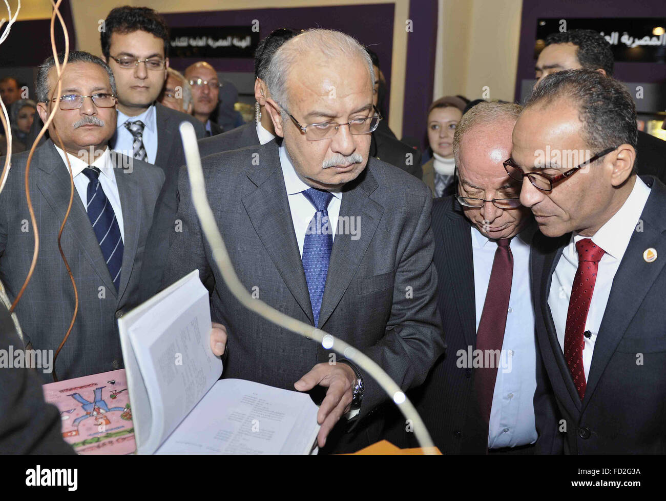 Cairo, Egypt. 27th Jan, 2016. Egyptian Prime Minister Sherif Ismail ...