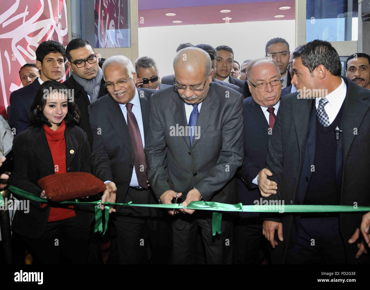 Cairo, Egypt. 27th Jan, 2016. Egyptian Prime Minister Sherif Ismail ...
