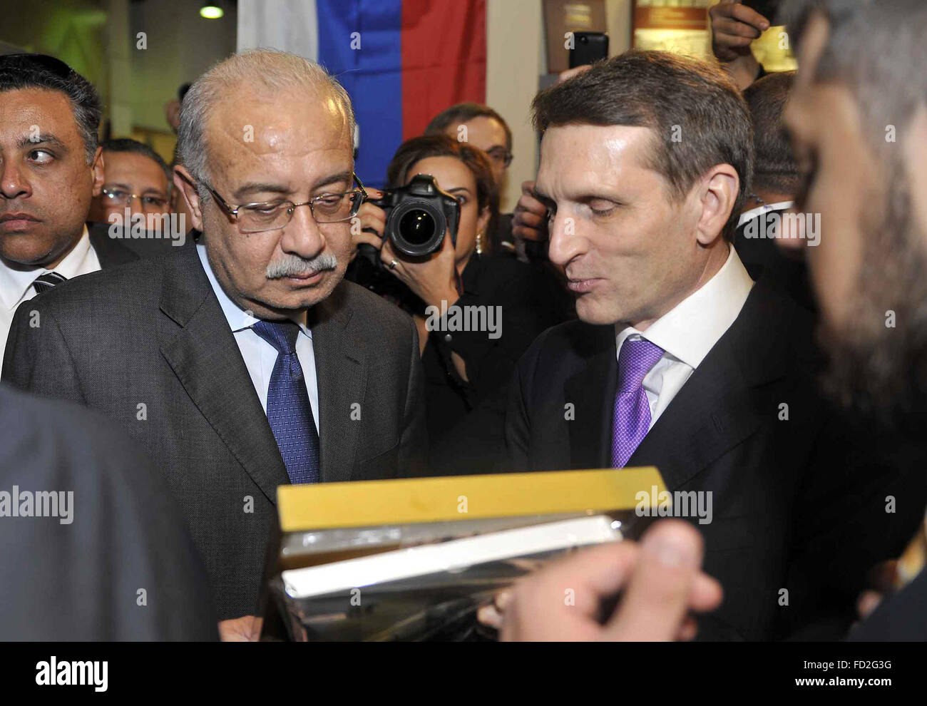 Cairo, Egypt. 27th Jan, 2016. Egyptian Prime Minister Sherif Ismail ...