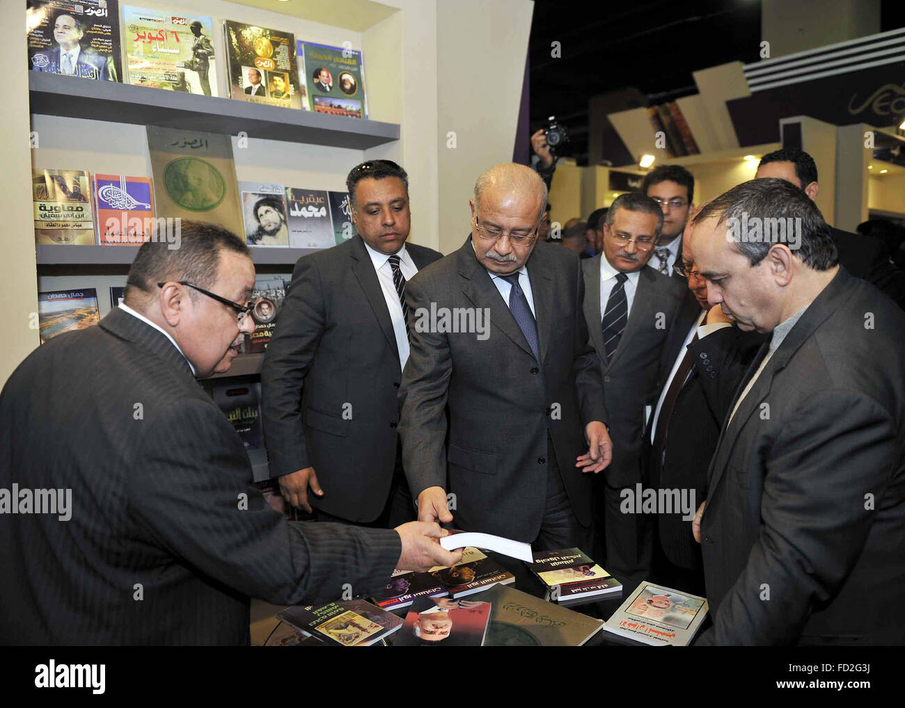 Cairo, Egypt. 27th Jan, 2016. Egyptian Prime Minister Sherif Ismail ...