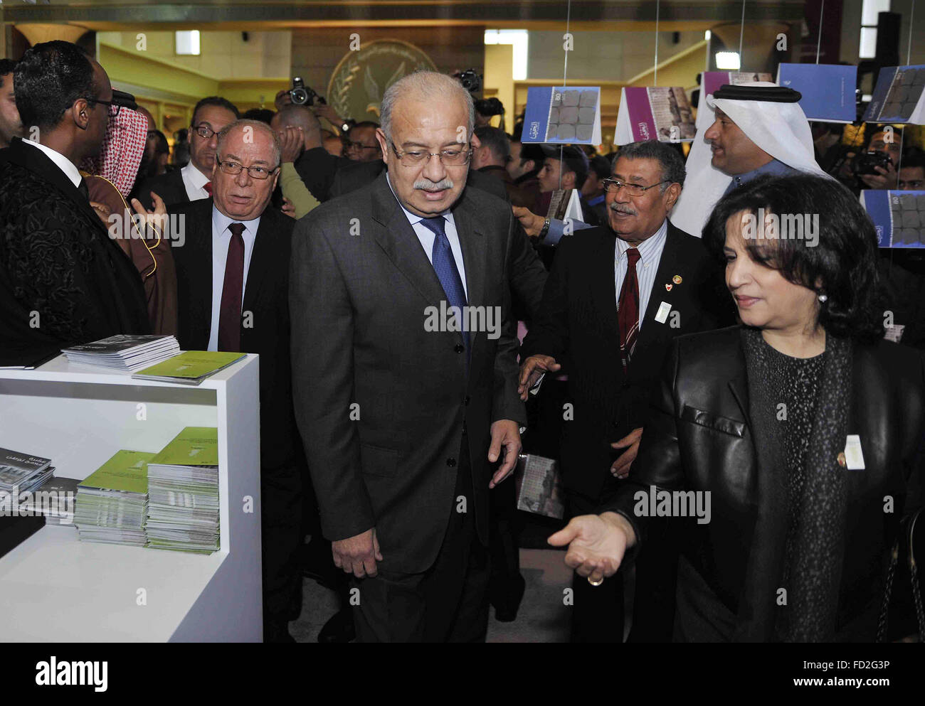 Cairo, Egypt. 27th Jan, 2016. Egyptian Prime Minister Sherif Ismail ...