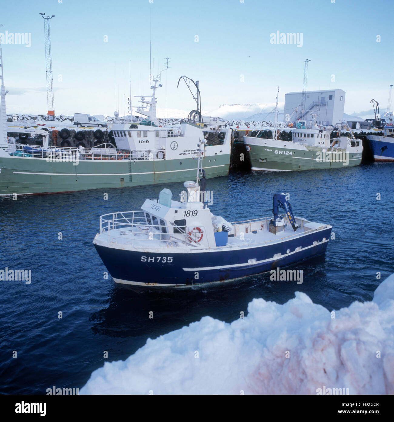 Cod and cold water prawn fishing in Grundarfjordur Iceland Stock Photo ...