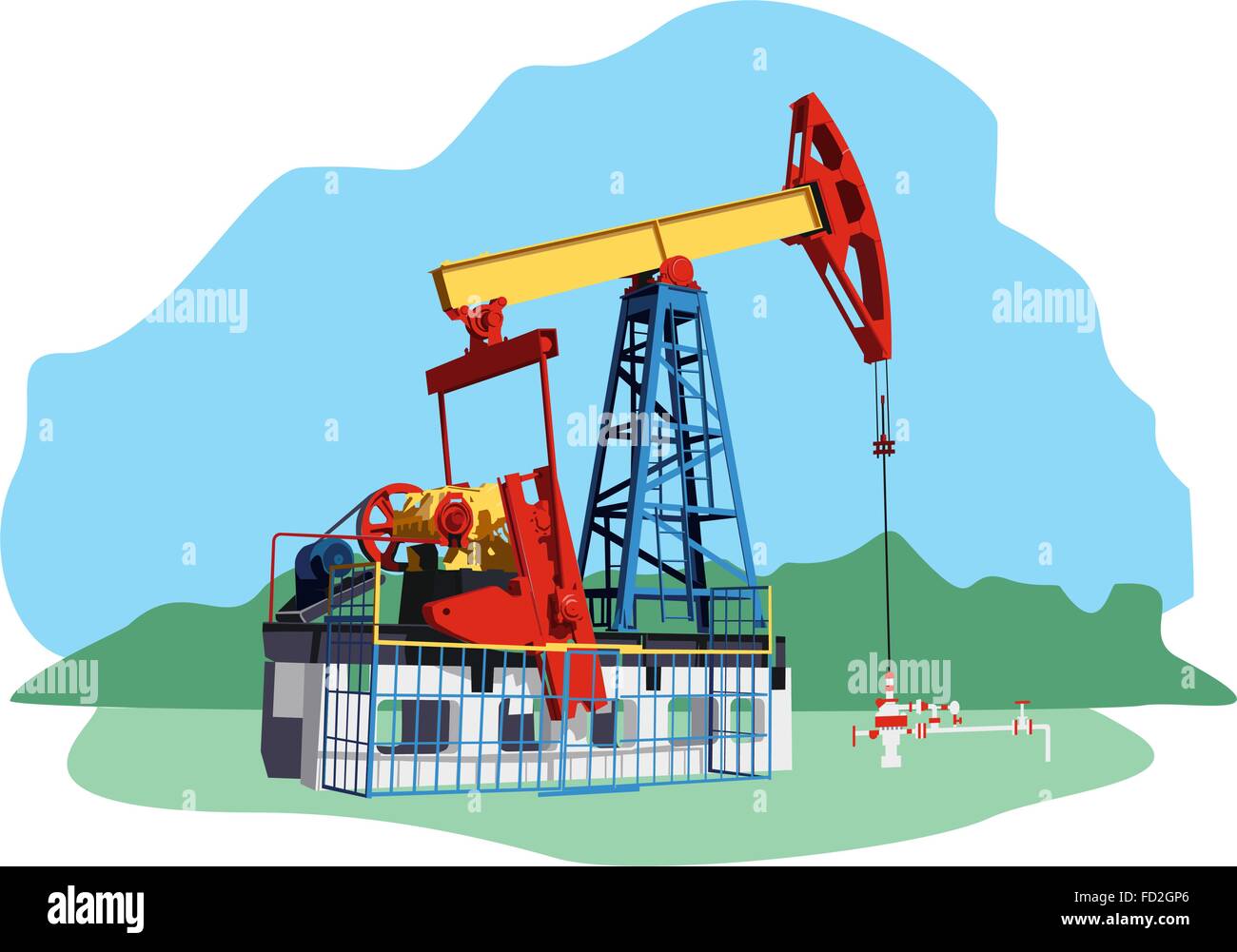 colored oil rig Stock Vector Image & Art - Alamy