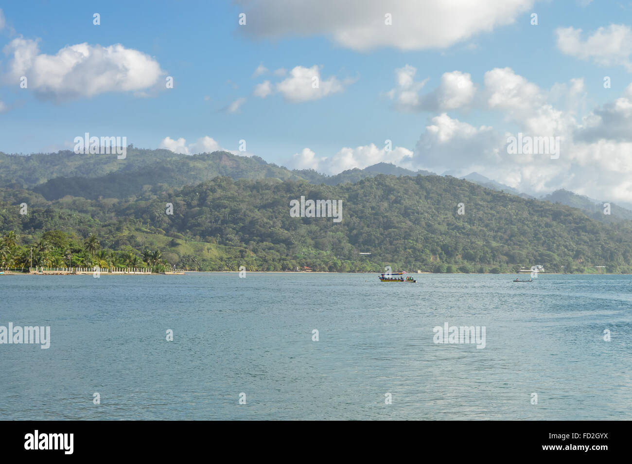 Beautiful tropical coast of the Caribbean sea by Omoa, Honduras Stock ...